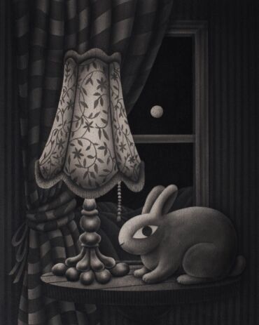 Angela Fang Zirbes: haunting black-and-white acrylic art