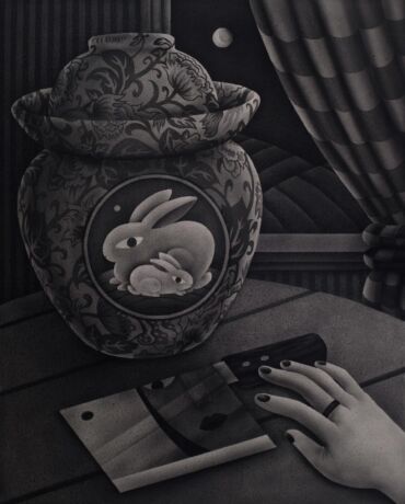 Angela Fang Zirbes: haunting black-and-white acrylic art