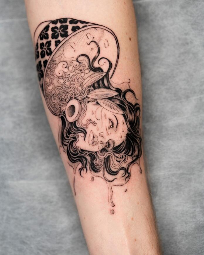 Oozy: dark surrealist illustrative tattoos