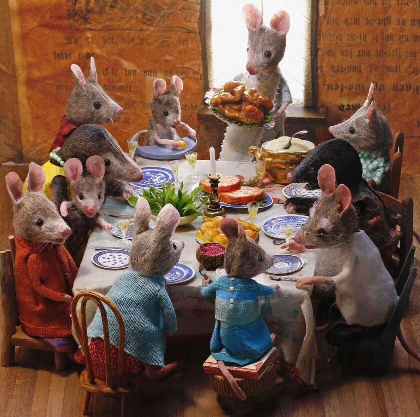 Maggie Rudy: whimsical anthropomorphic mice diorama art