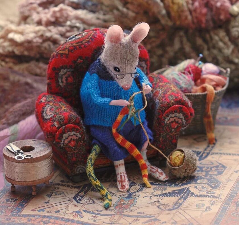 Maggie Rudy: whimsical anthropomorphic mice diorama art
