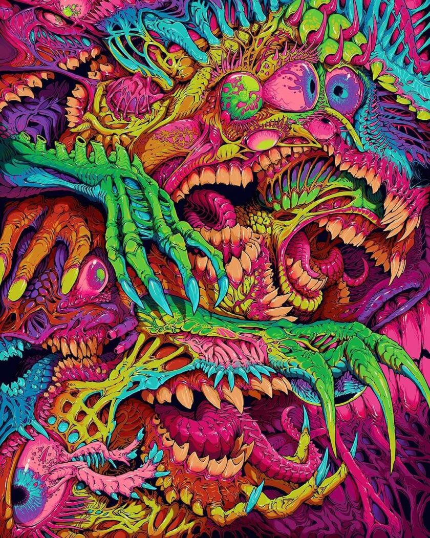 Brock Hofer’s neon monsters: a celebration of color, imagination, and ...