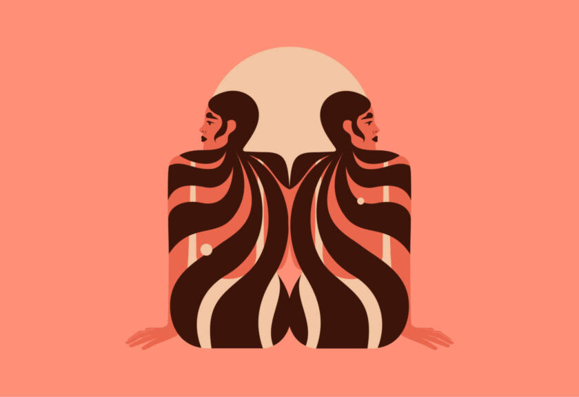 Monsie: colorful female illustrations with geometric forms