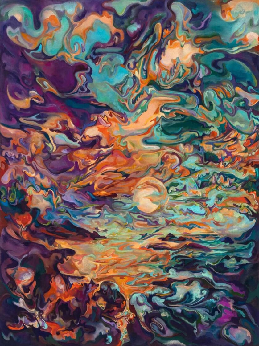 Maria Calandra's 'automatic painting' technique brings landscapes to ...