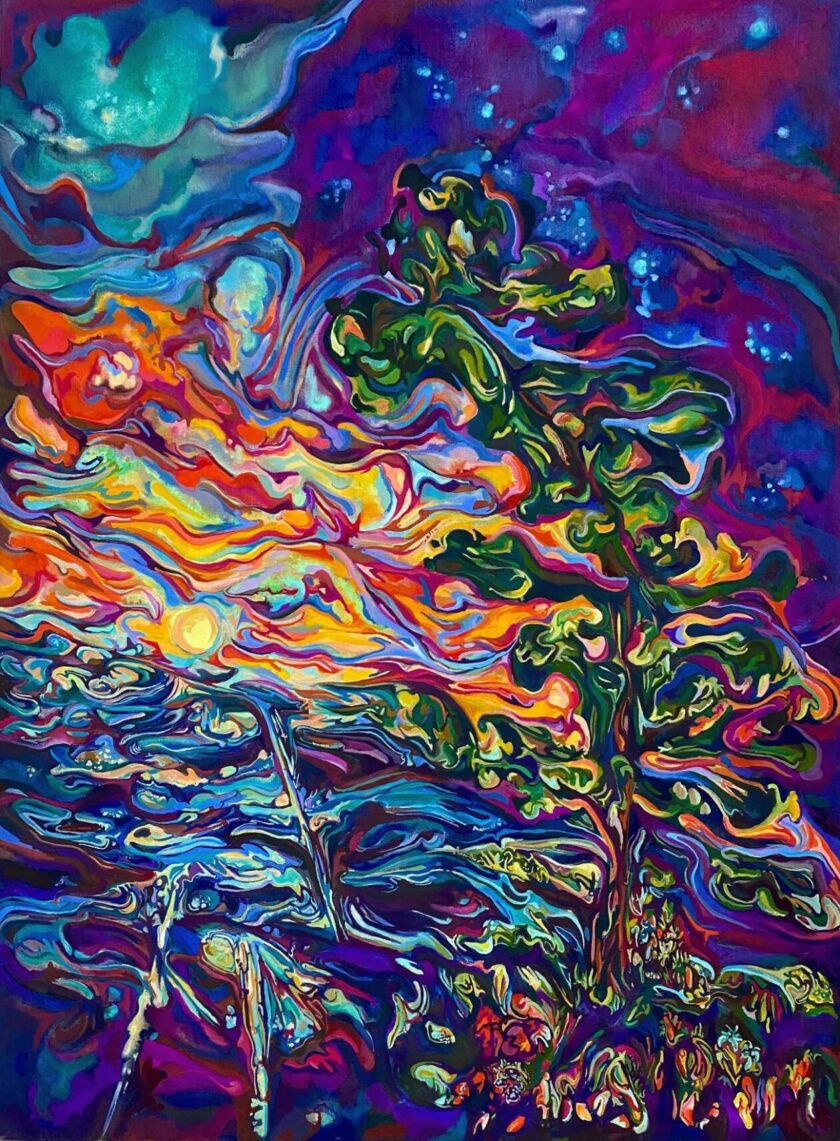 Maria Calandra's 'automatic painting' technique brings landscapes to ...