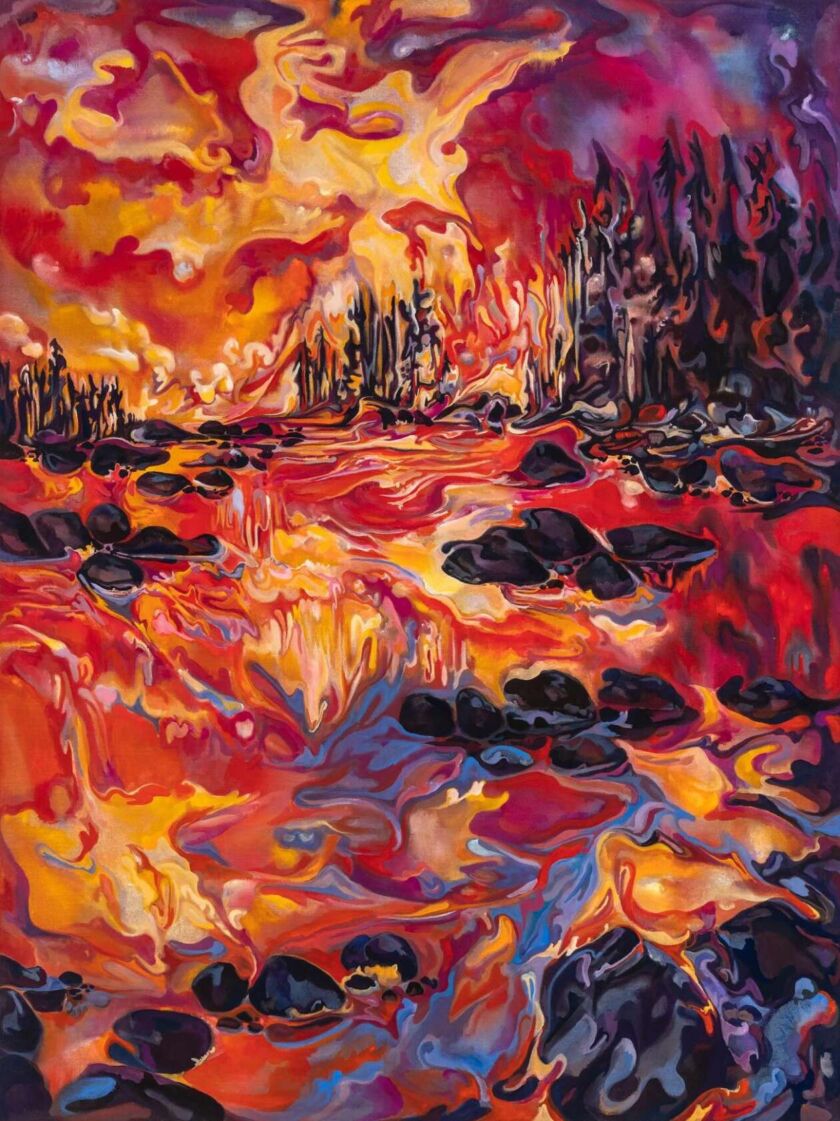 Maria Calandra's 'automatic painting' technique brings landscapes to ...