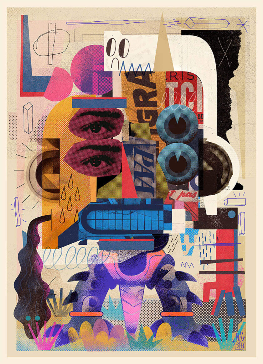 Niark1: chaotic symbolic digital collages