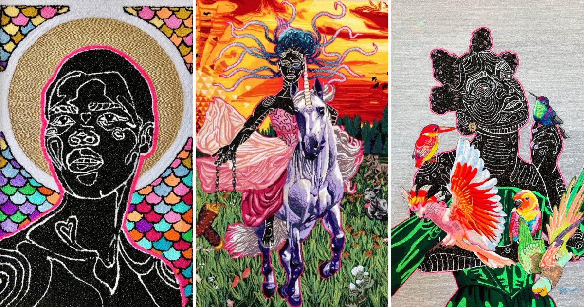 Myth, memory, and power converge in Simone Saunders' hand-tufted ...